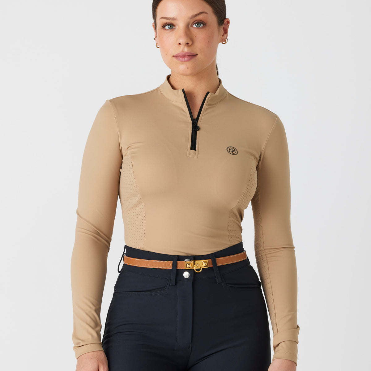 LT Active Fit Riding Top L/S- Bondi Sand – Lara Tweedie Equestrian