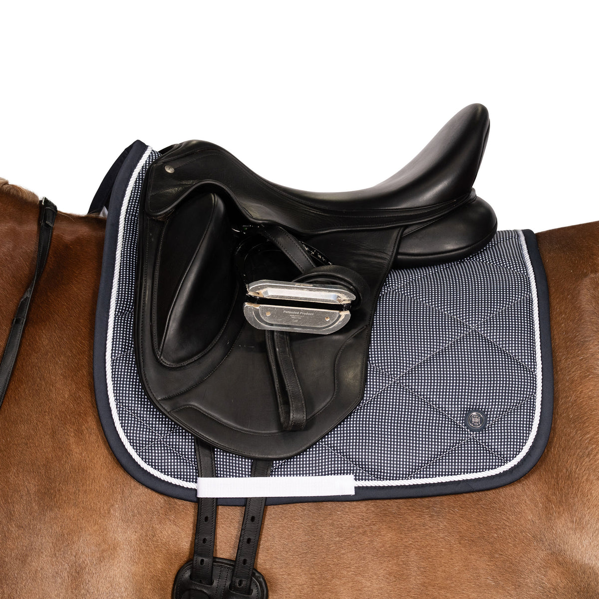 LT Navy Mini Check Cob Saddle Pad – Lara Tweedie Equestrian